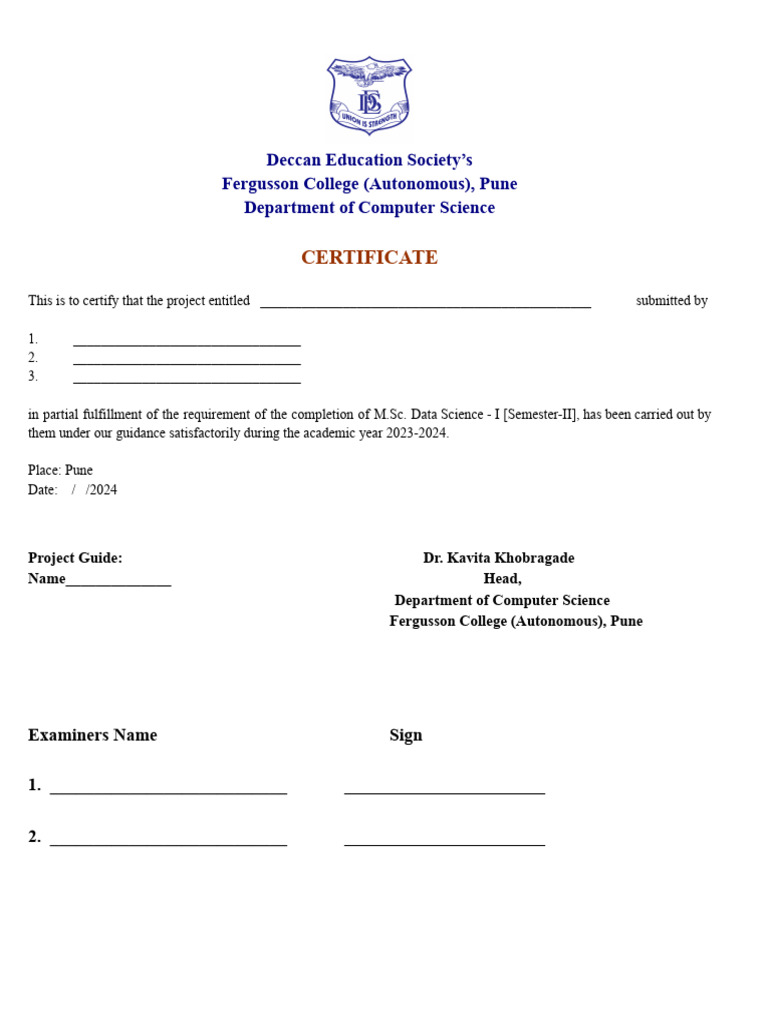 Project_Report_Format_Sem2 | PDF