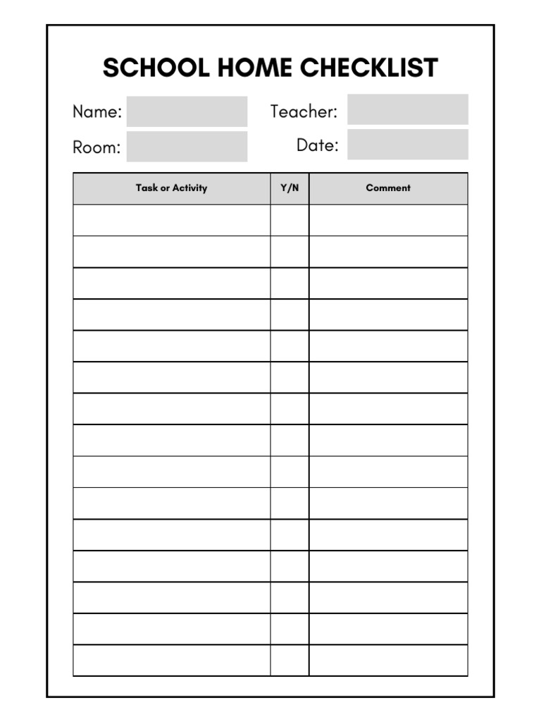 School Home Communication Checklist (1) | PDF