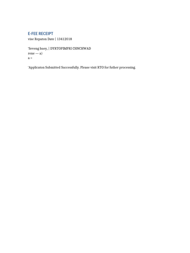 E Fee Receipt | PDF