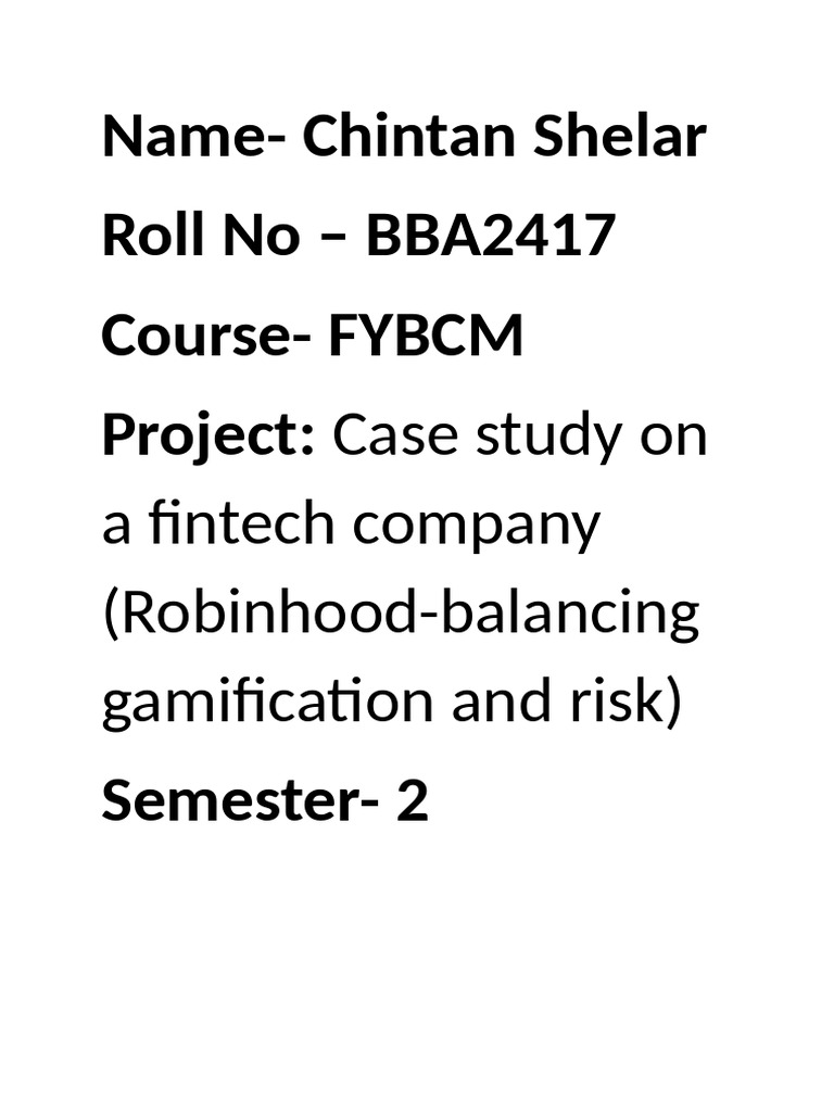 Chintan Shelar IT in Banking Case Study | PDF | Computer Security | Security