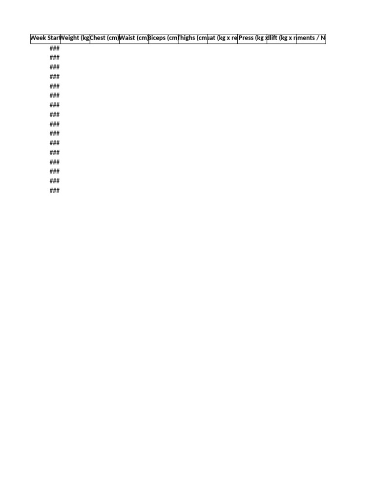 Lean Bulk Progress Tracker | PDF