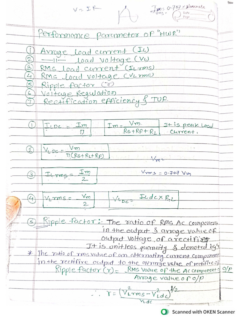 Half Wave Rectifier Performance | PDF
