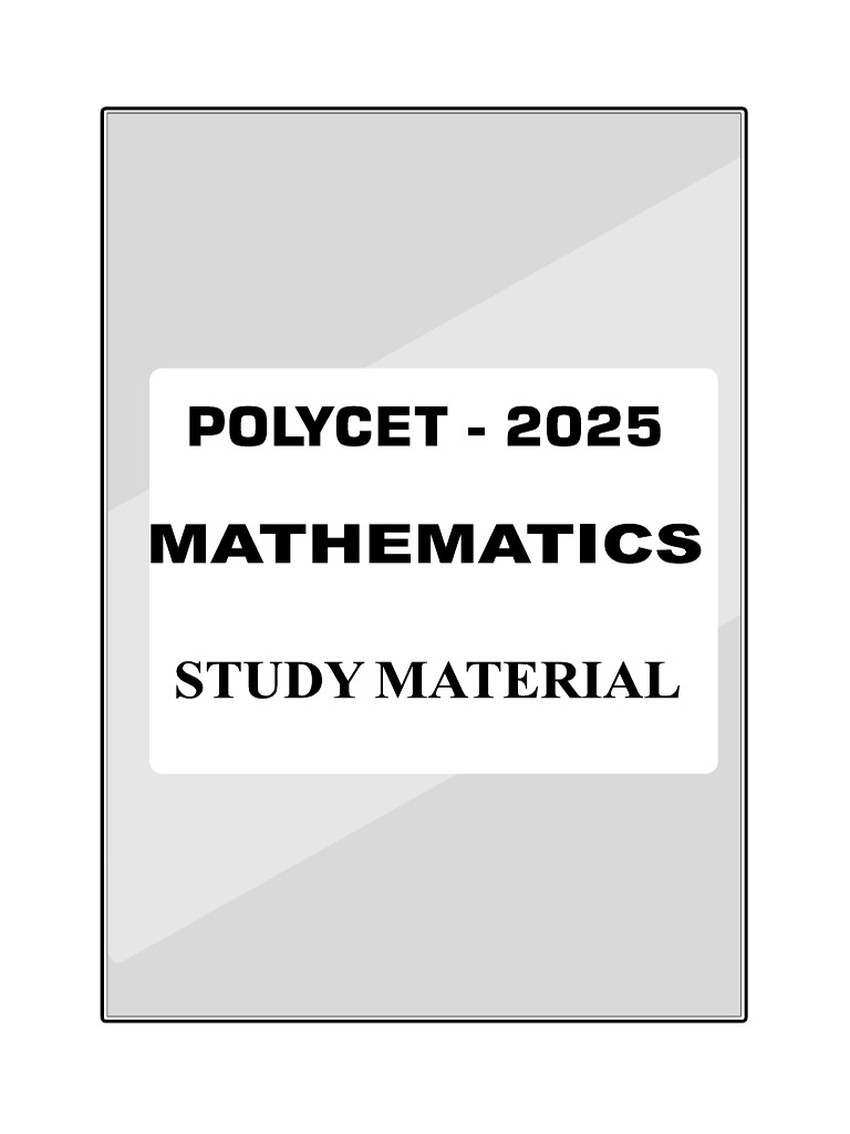 POLYCET Maths Material 2025 EM | PDF | Equations | Area