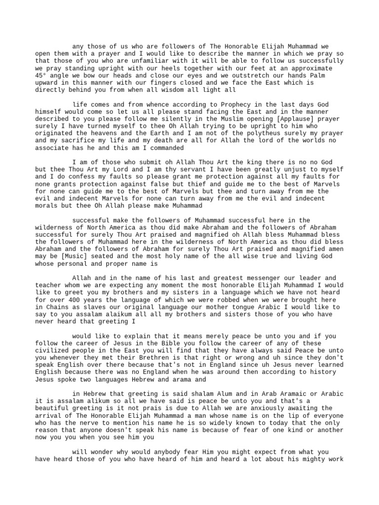 NoteGPT_Messenger Elijah Muhammad Speaks In LOS ANGELES CA 1960 | PDF ...