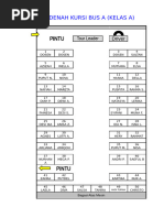 Denah Kursi Bis Seat 59 | PDF