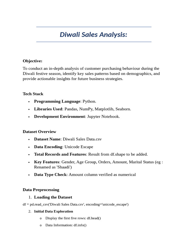 Diwali Sales Analysis | PDF | Computing | Applied Mathematics