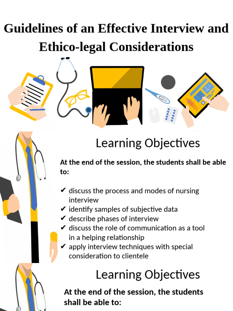 2 Guidelines of An Effective Interview and Ethico Legal Considerations ...