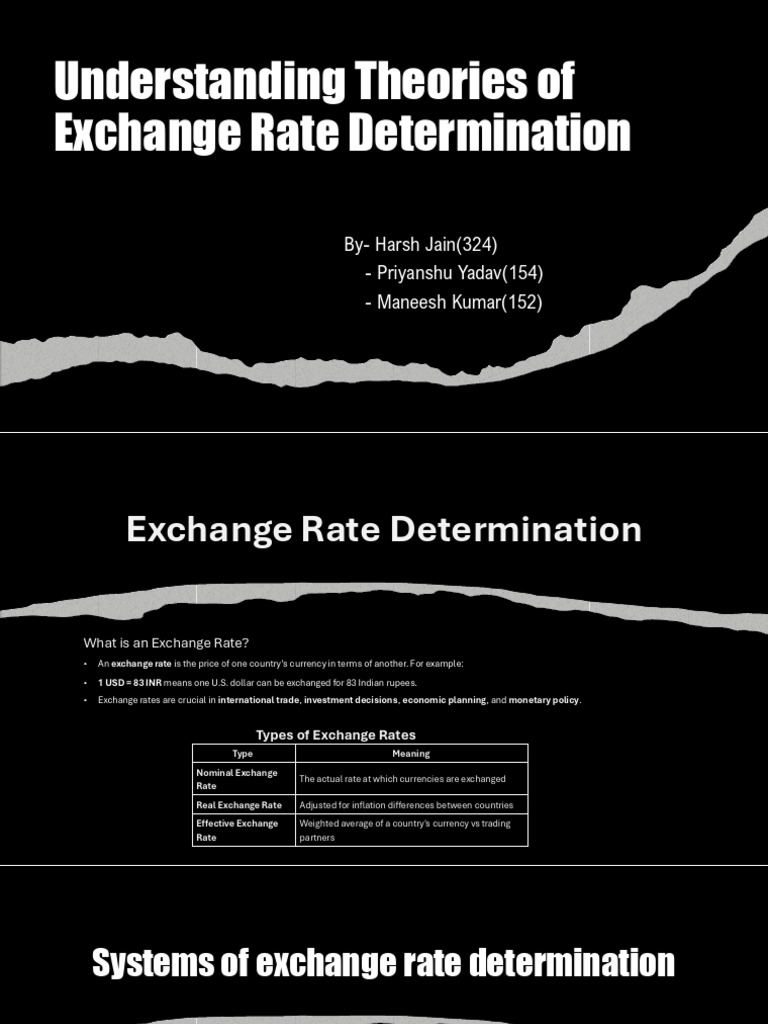 Theories of Exchange Rate Determination | PDF | Exchange Rate ...