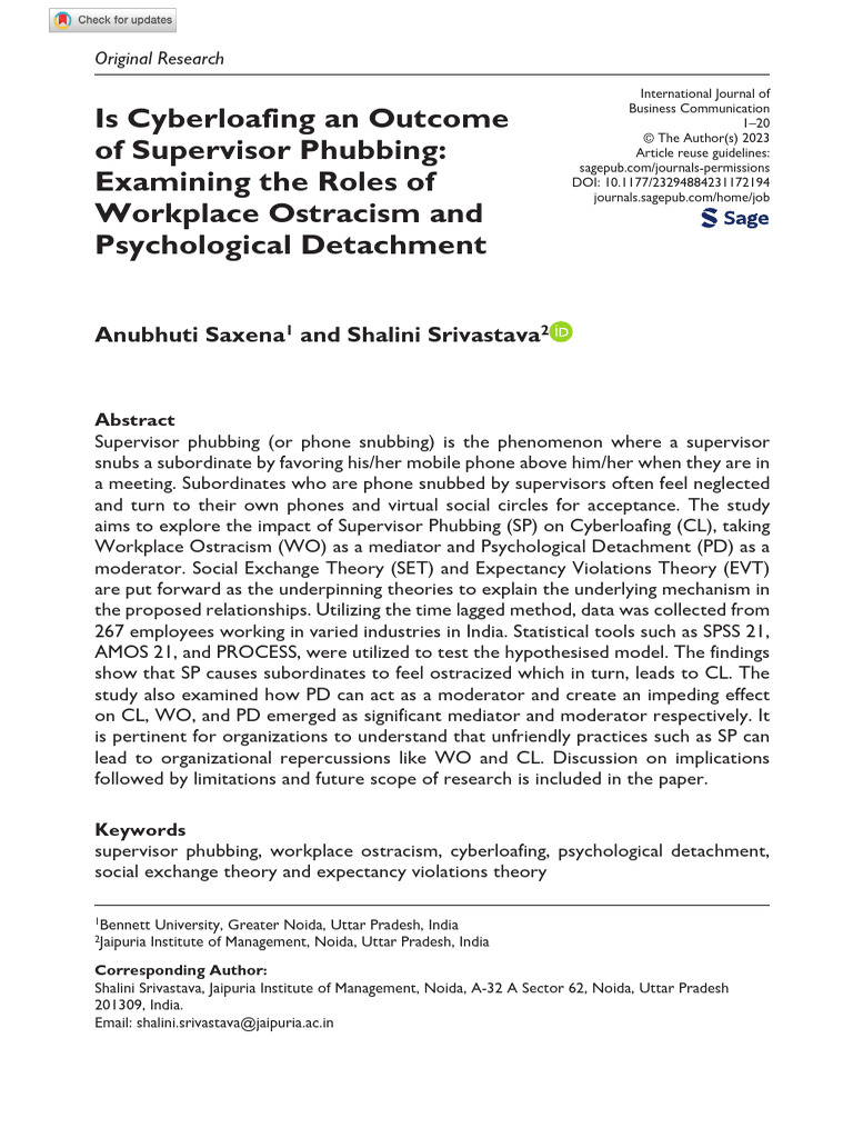 saxena-srivastava-2023-is-cyberloafing-an-outcome-of-supervisor-phubbing-examining-the-roles-of ...