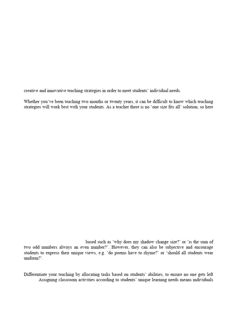 Activity 6 Teaching Approaches and Strategies For Science | PDF ...