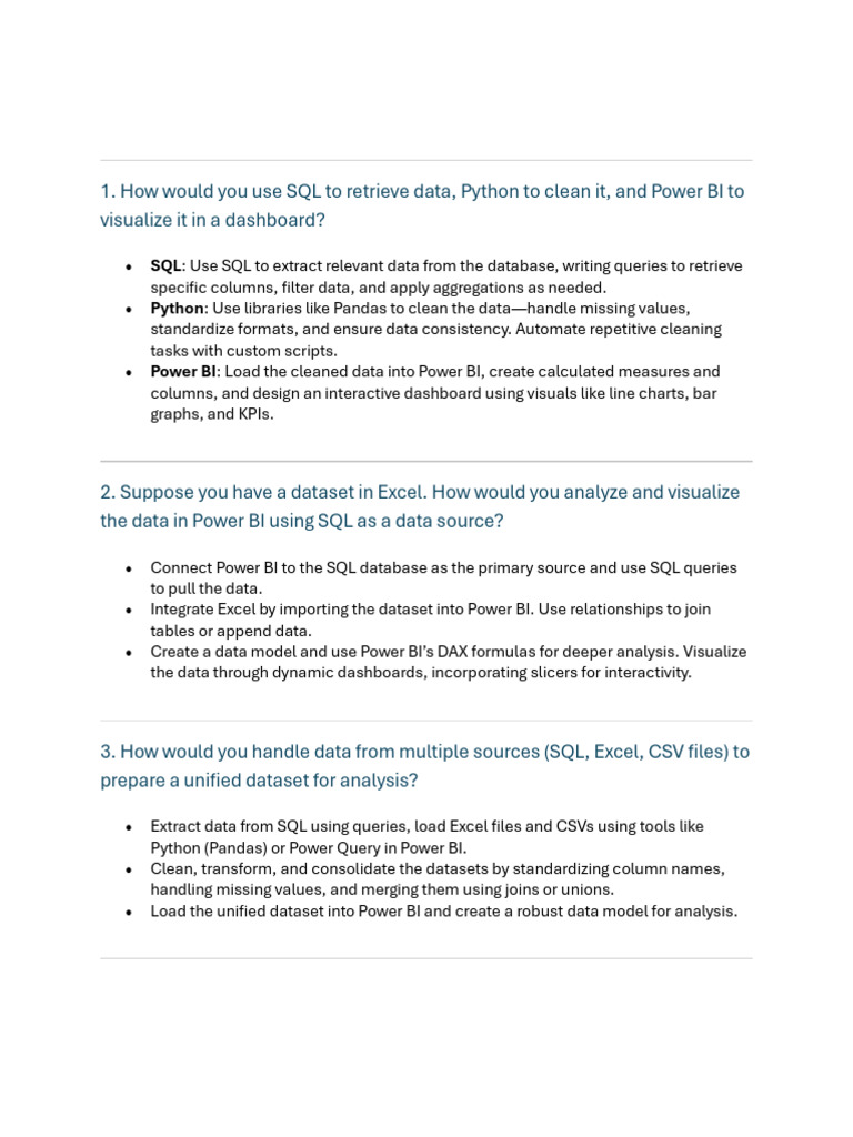 Recently Asked Data Analyst Interview Questions | PDF | Microsoft Excel | Sql