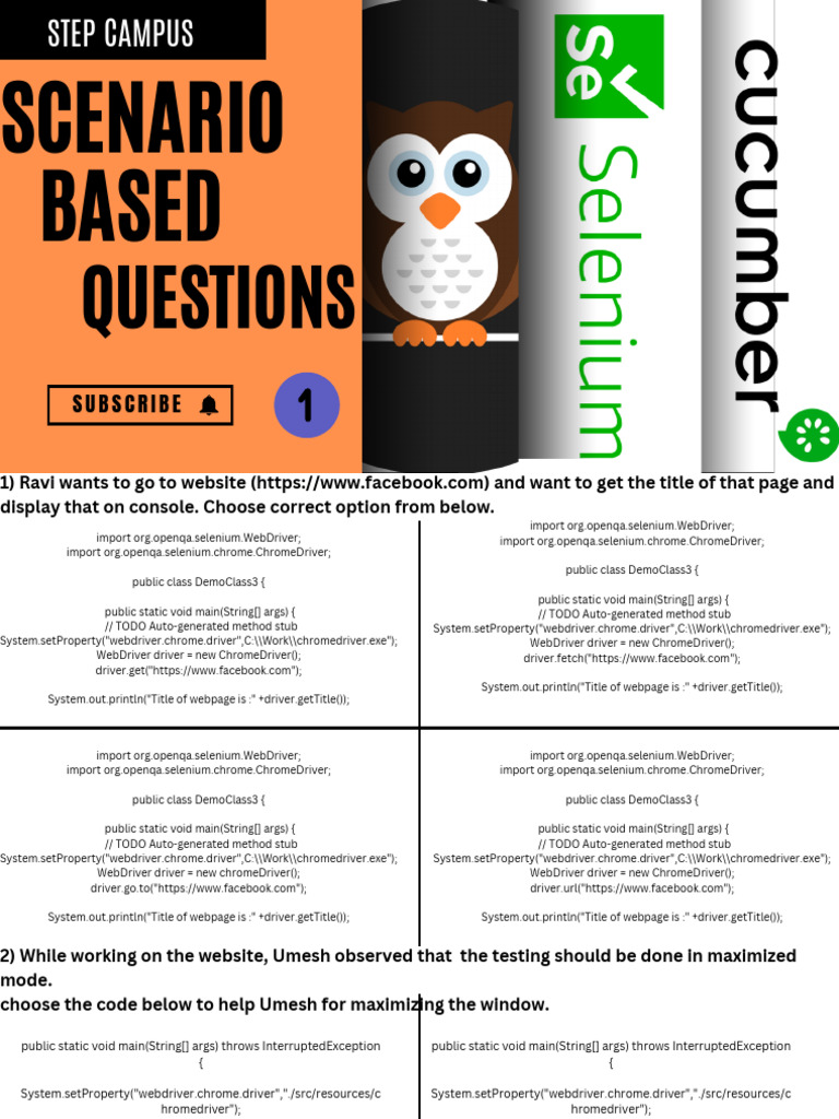 Scenarios Based Question | PDF | Web Development | Computing