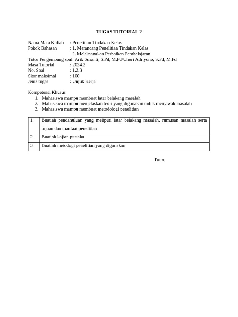 Tugas Tutorial 2 | PDF