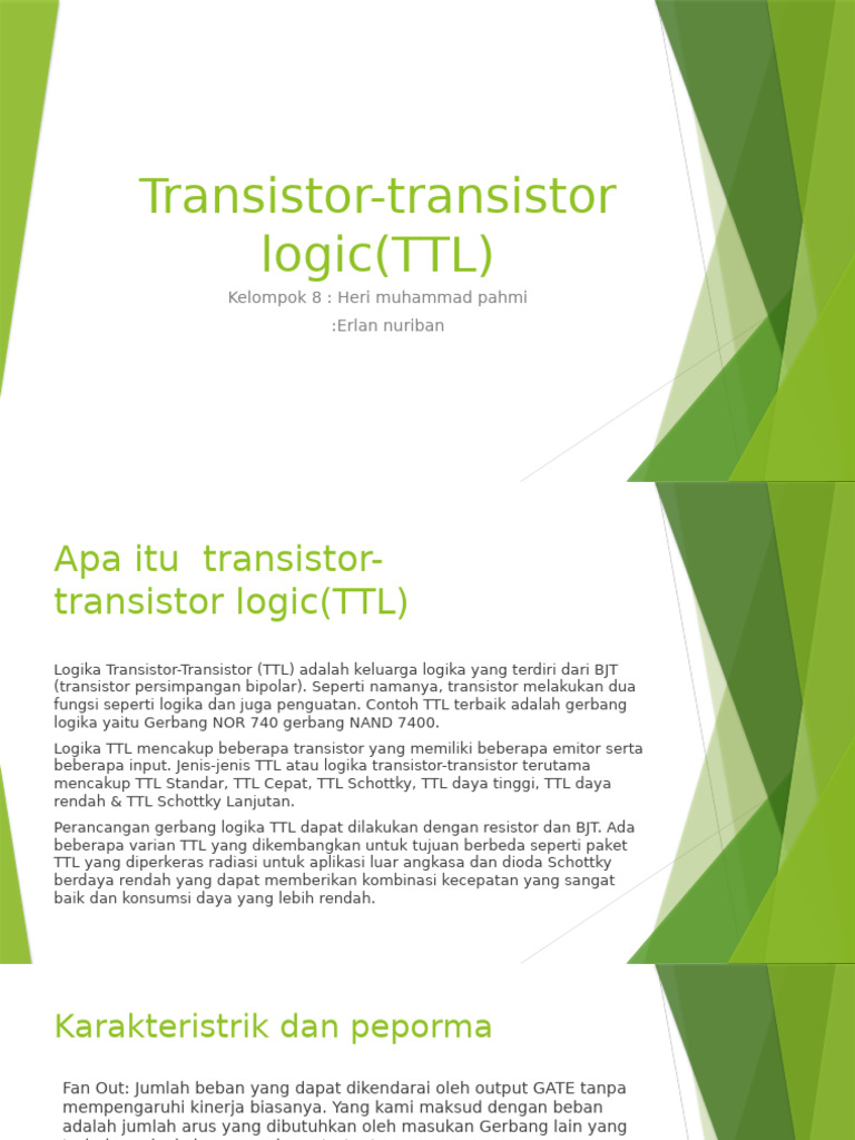 Transistor Transistor Logic(TTL) | PDF