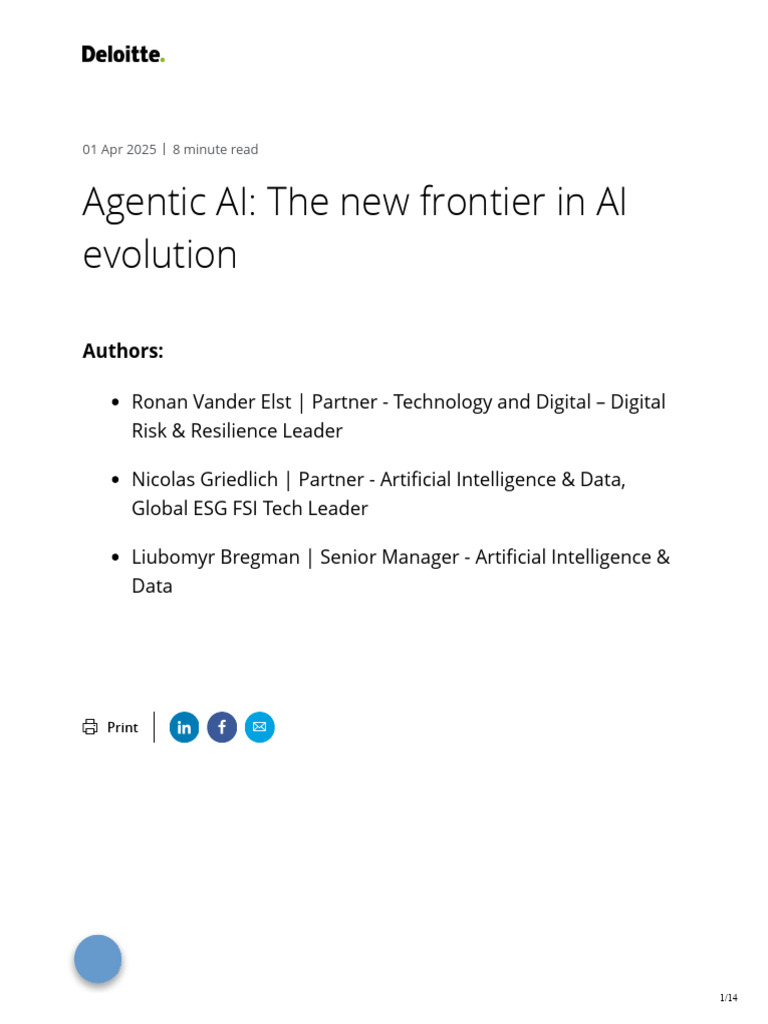 Agentic AI: Evolution and Implementation | PDF | Artificial ...