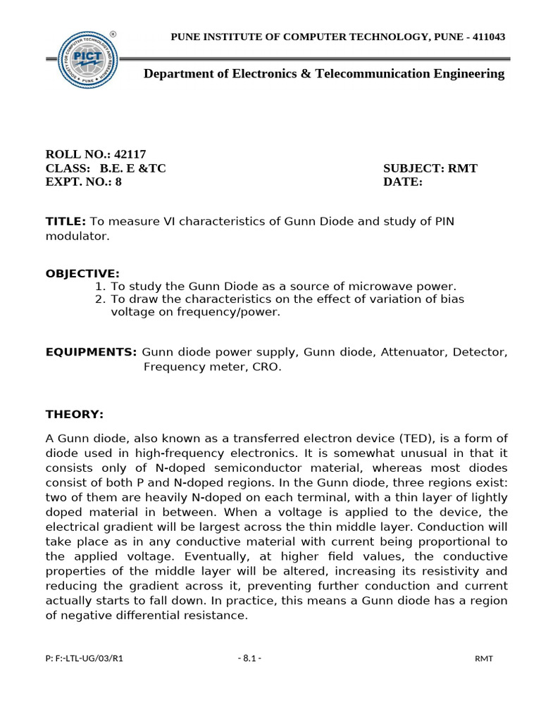 42117_8_Gun diode PIN modulator | PDF | Diode | Electronics
