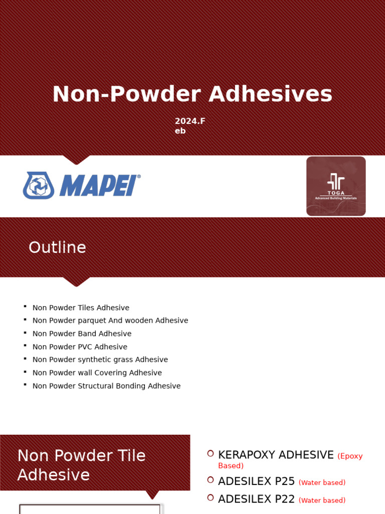 Non Powder Adhesives | PDF