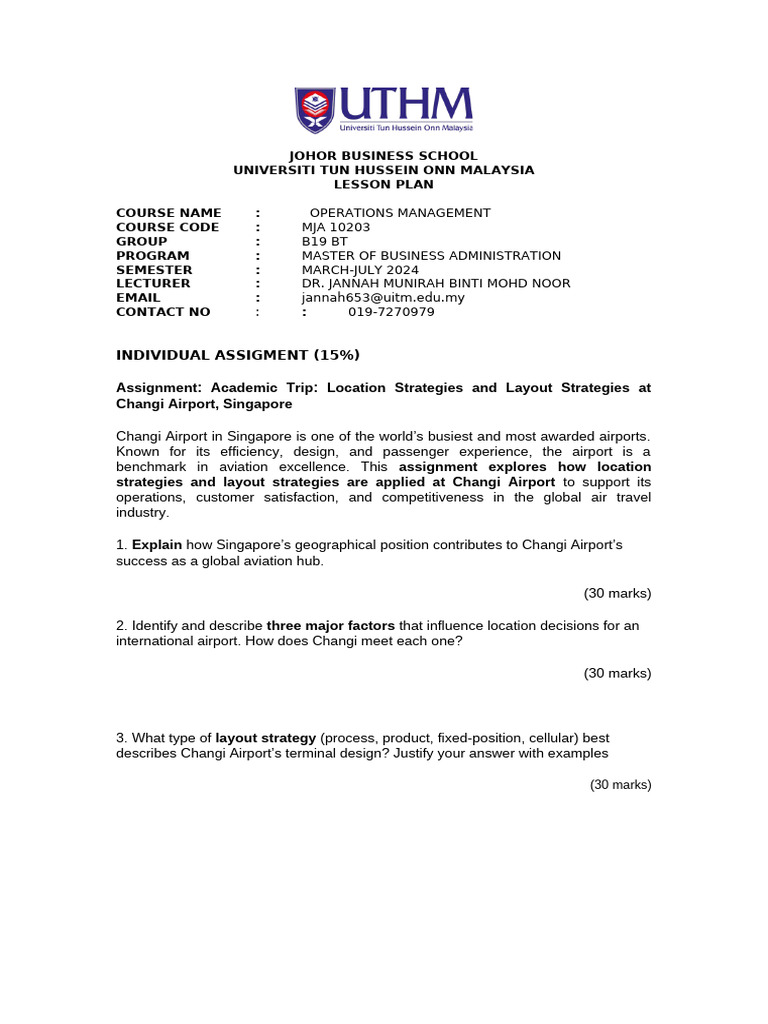 Individual Assigment (15% ( | PDF