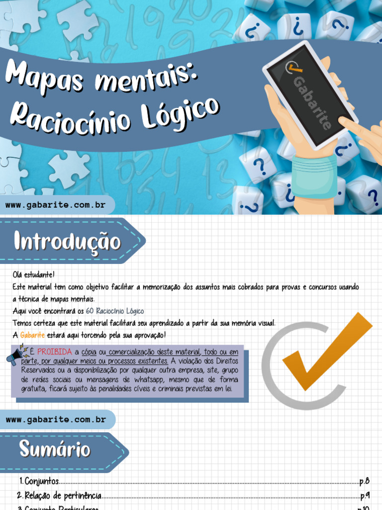 5 - Raciocínio Lógico (60 Mapas Mentais) - 1 | PDF | Conjunto ...