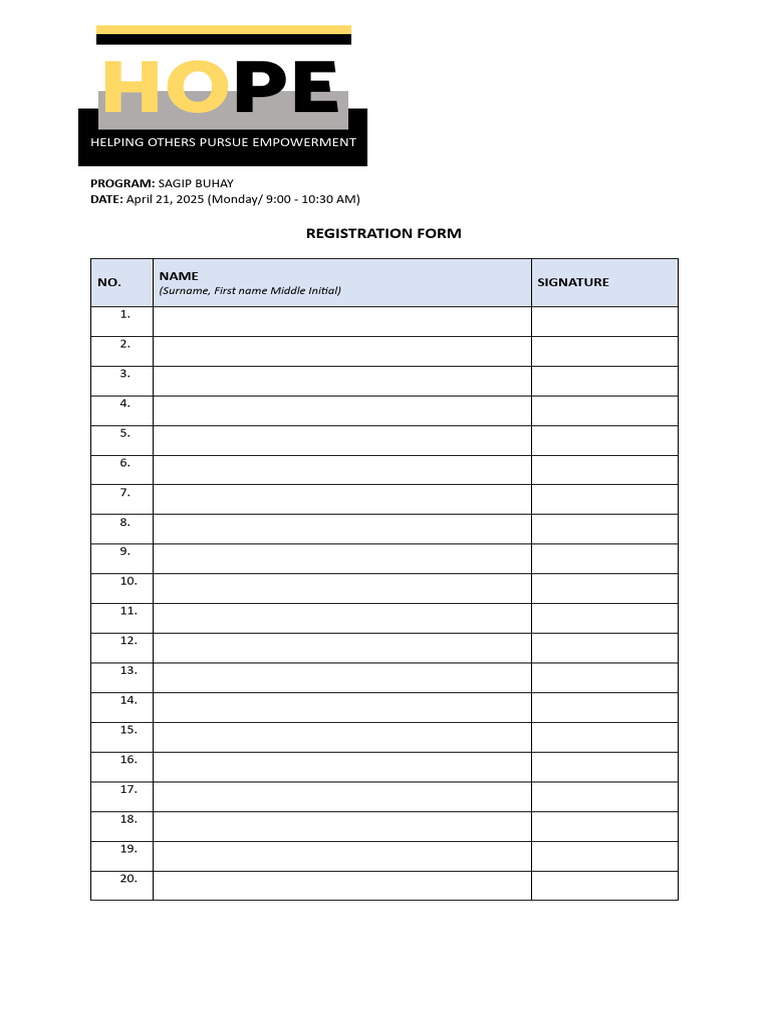 Registration Form | PDF