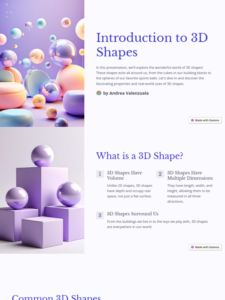 Introduction To 3D Shapes | PDF | Shape | Rectangle