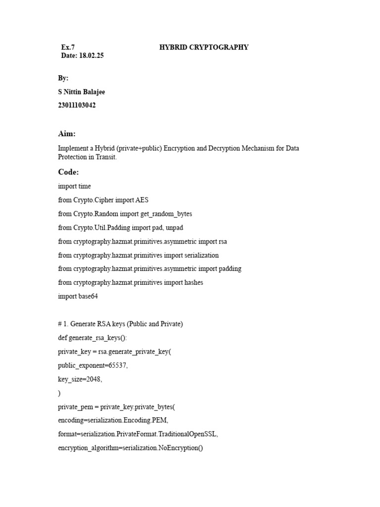 Assignment7 SSM | PDF | Encryption | Key (Cryptography)