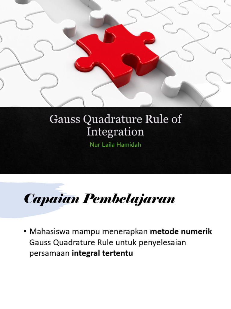 MEtode Gauss Untuk Penyelesaian Persamaan Integral | PDF | Integral | Computational Science