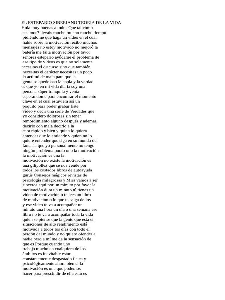 El Estepario Siberiano | PDF | Verdad
