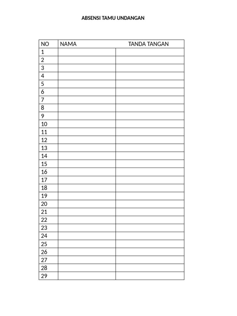 Absensi Halal Bi Halal New 3 | PDF