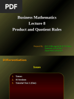 Calculus I Product and Quotient Rule Practice Problems | PDF ...