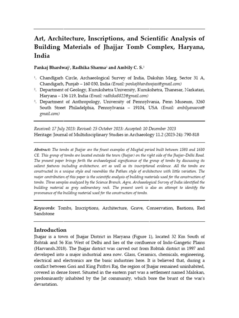 Art, Architecture, Inscriptions, and Scientific Analysis of Building ...