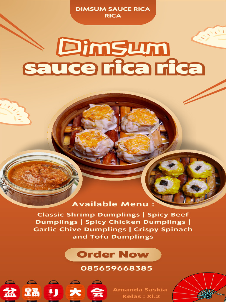 Orange Cream Modern Dimsum Promotion Banner PDF | PDF