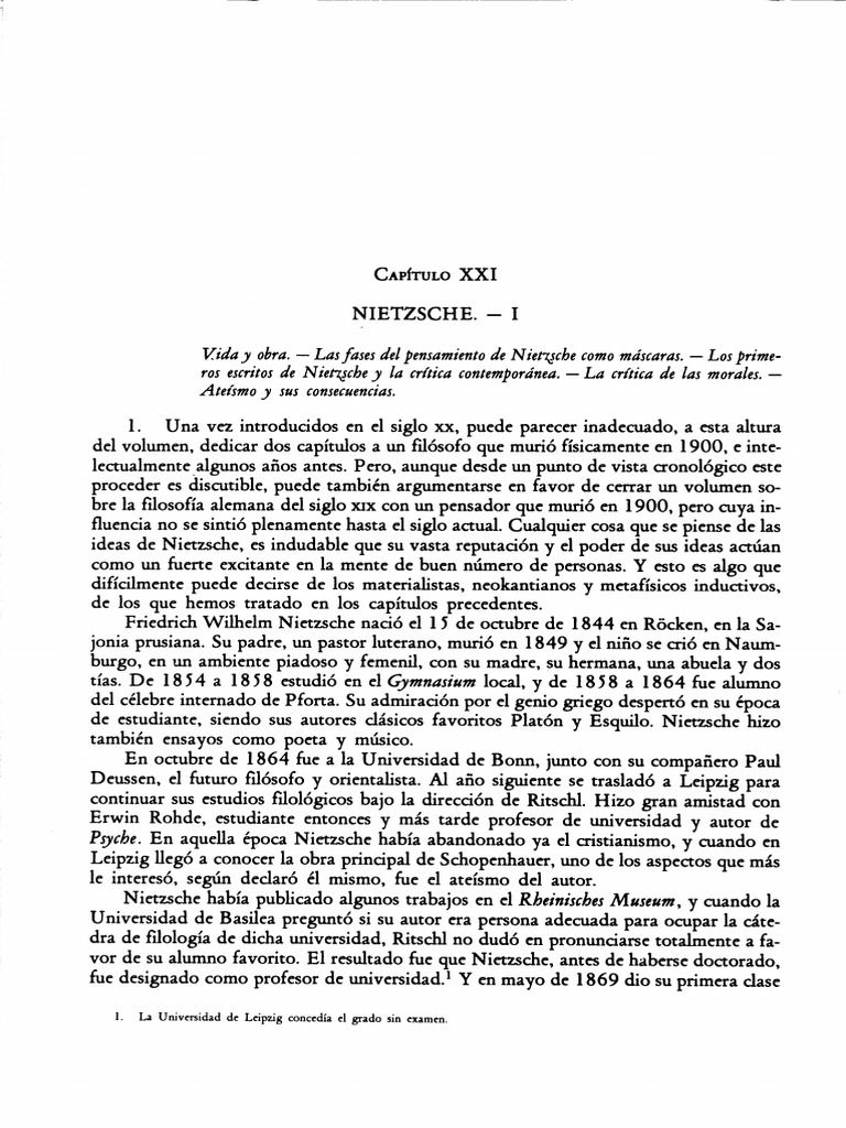 Nietzsche - Páginas Desdecopleston - Historia de La Filosofía (Editable) - 5 | PDF | Friedrich ...
