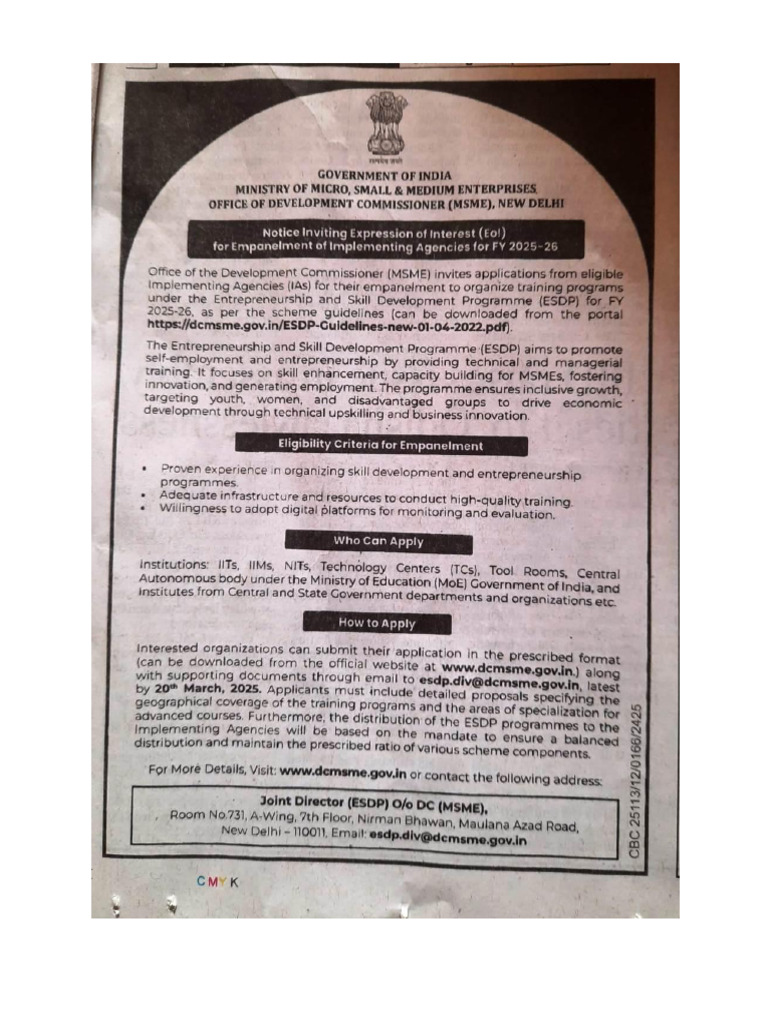 Advertisement Draft Final 19.02.2025 | PDF | Entrepreneurship
