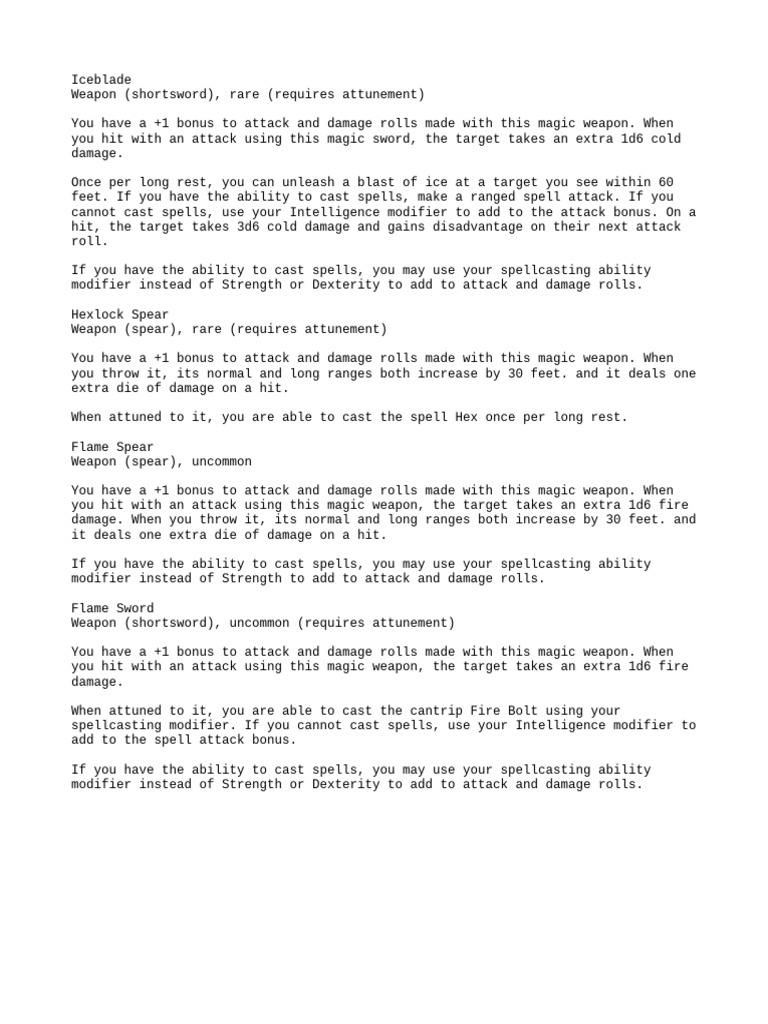 D D Magic Weapons 1 4 Pdf