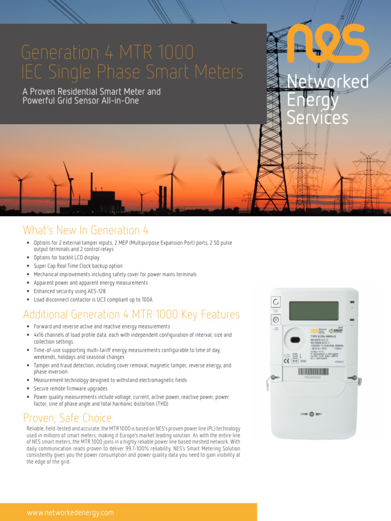 Nes MTR 1000 - SP Meter - Ds | PDF | Electrical Engineering | Electricity