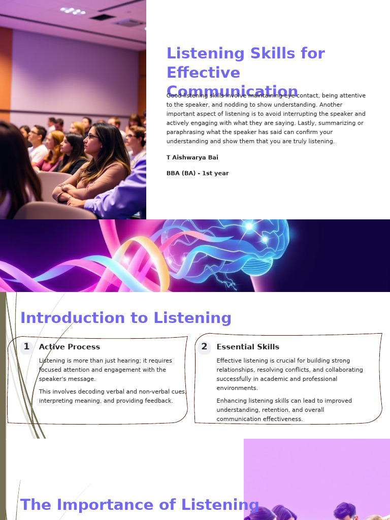 Listening Skills For Effective Communication | PDF | Communication ...