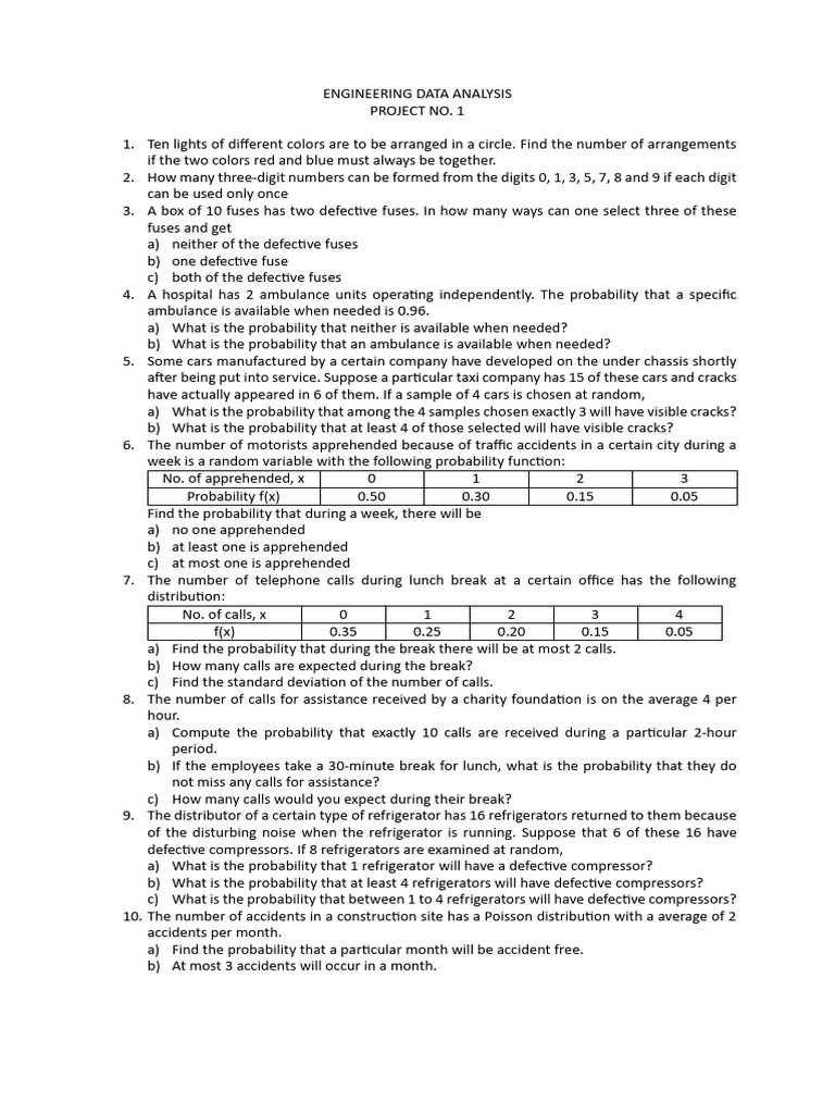 ENGINEERING-DATA-ANALYSIS-Project-1 (1) | PDF | Refrigerator | Statistical Analysis