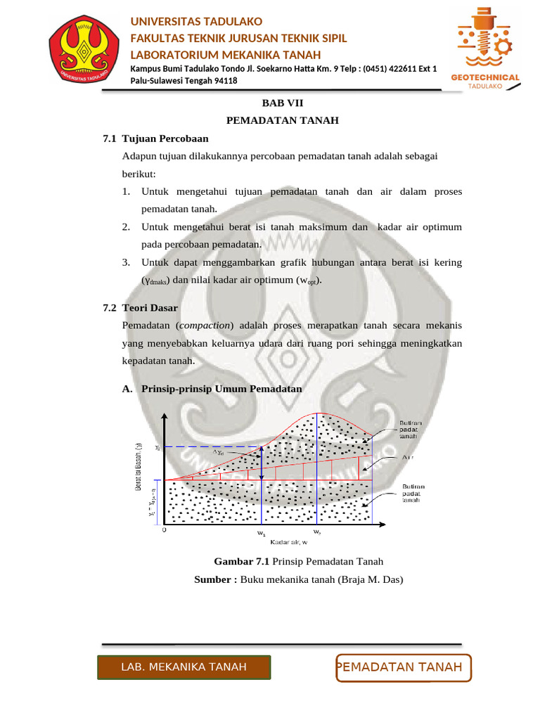 Pemadatan Tanah: Teori dan Praktik Uji Proctor | PDF