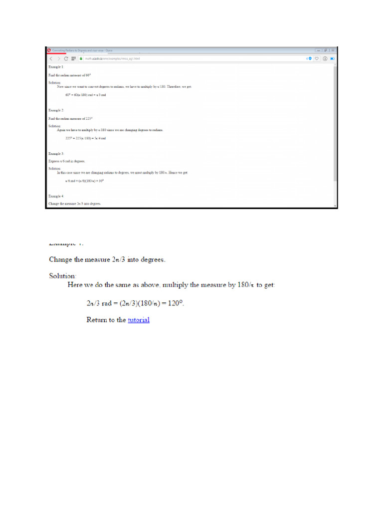 Radian Measure A Level Maths | PDF