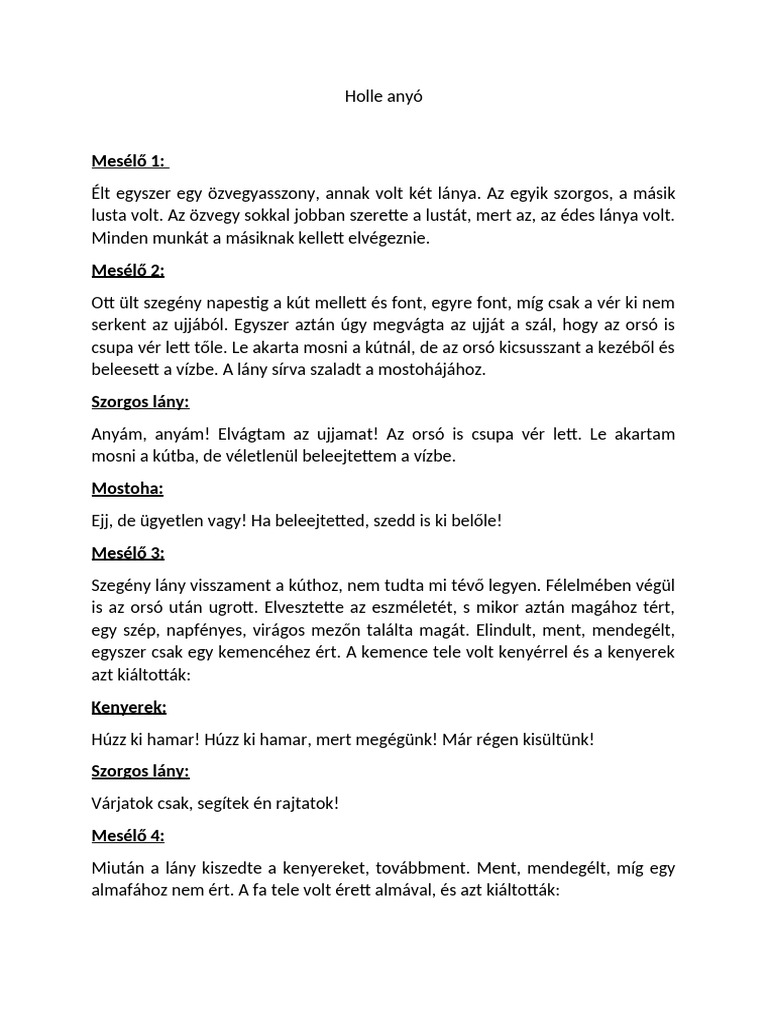 Holle Anyó | PDF