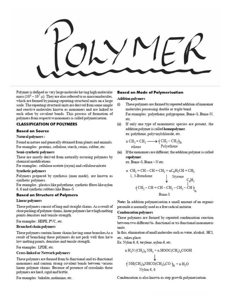 PPolymer - Updated_250312_134622 | PDF | Polymers | Polymerization