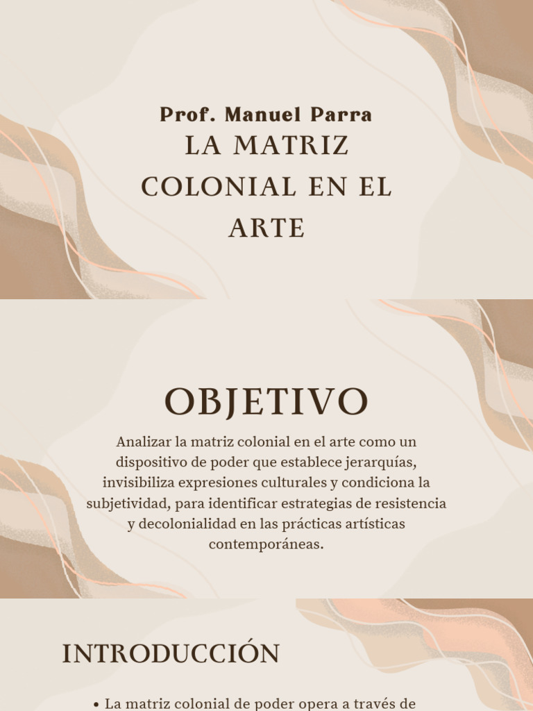 La Matriz Colonial en El Arte | PDF | Educación en artes liberales