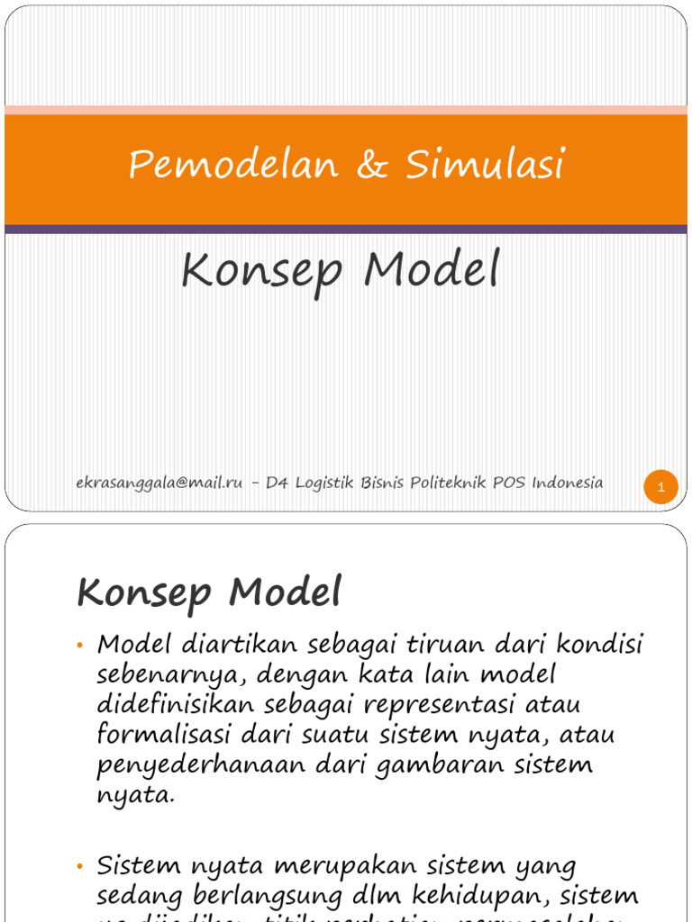 Pemodelan & Simulasi - Konsep Model | PDF