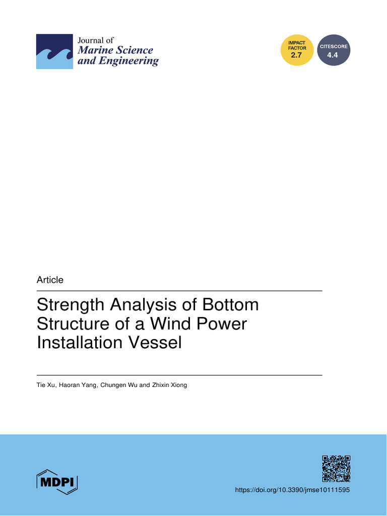 jmse-10-01595-with-cover | PDF | Ships | Deformation (Engineering)