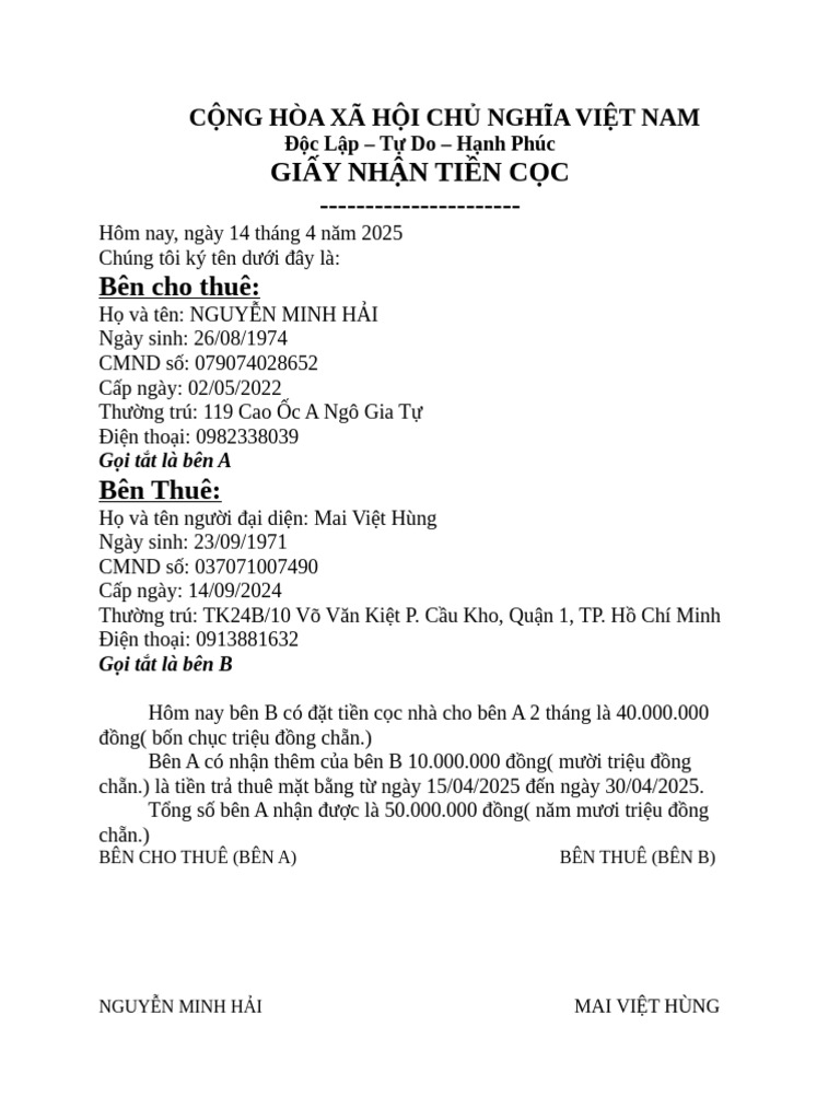 Hop Dong | PDF