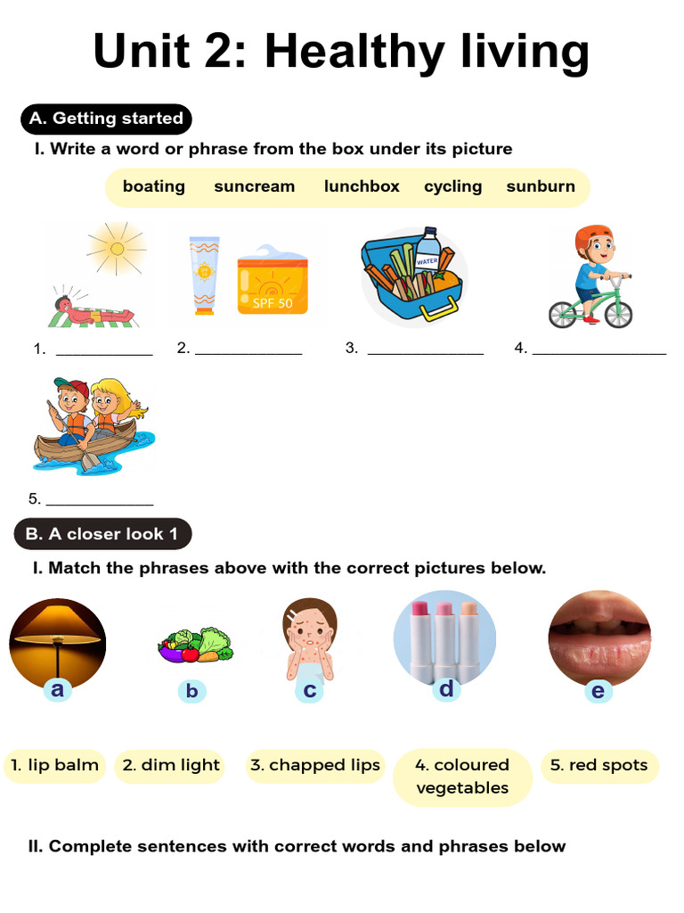 Unit 2 Healthy Living | PDF