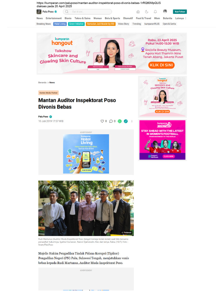 Kliping Berita (4) Rudi Martunus Auditor Muda Inspektorat Kab Poso ...