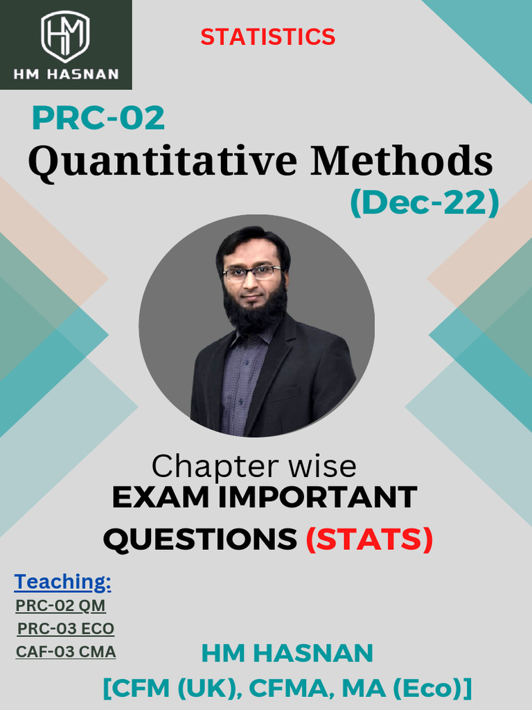 STATS IMP Questions by HM Hasnan (Dec) | PDF