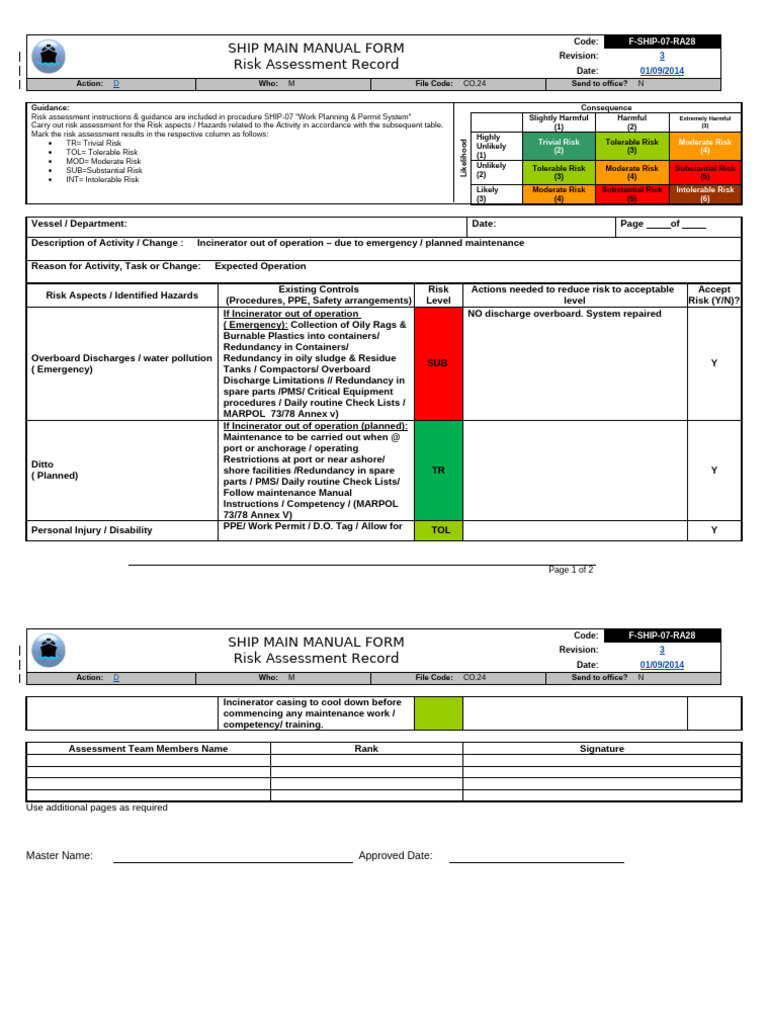 Risk Assessment for Ship Operations | PDF | Risk | Risk Assessment